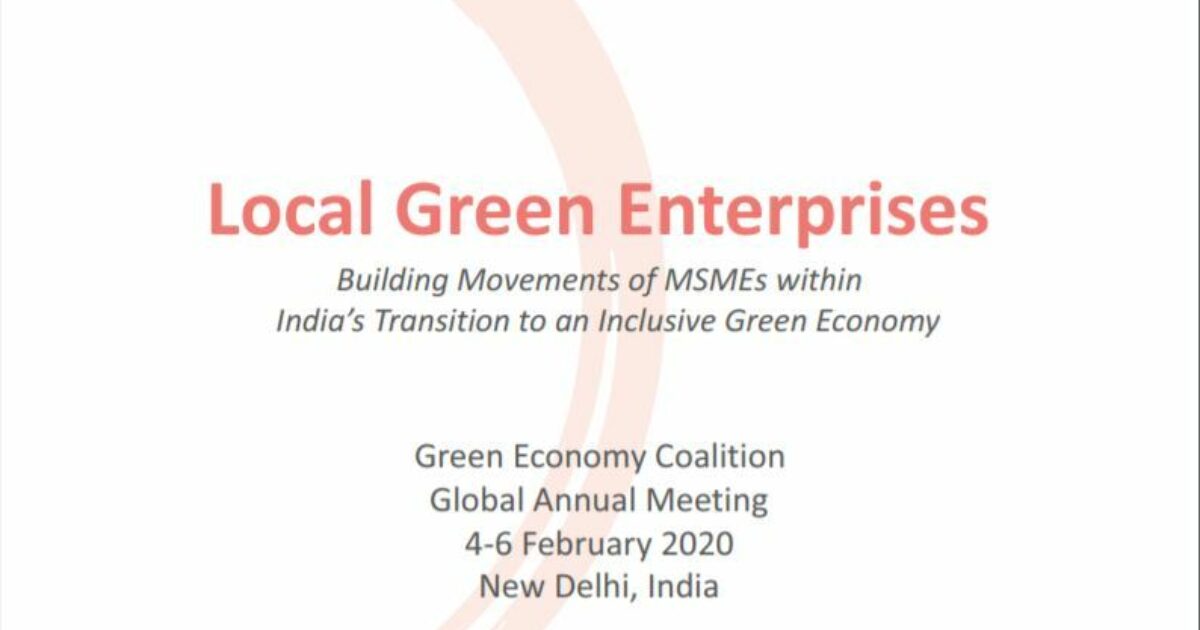 Delhi 2020: Global Meeting Event Report | Green Economy Coalition